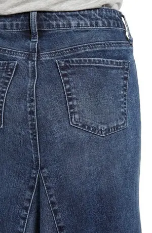 WASH LAB DENIM Long Skirt - Deep Blue