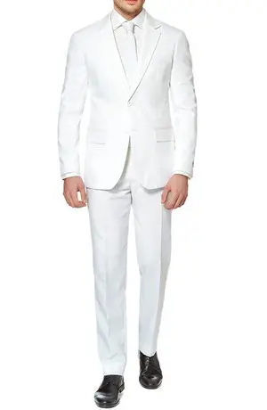Opposuits White Knight Slim Fit Two-piece Suit & Tie Set - Natural