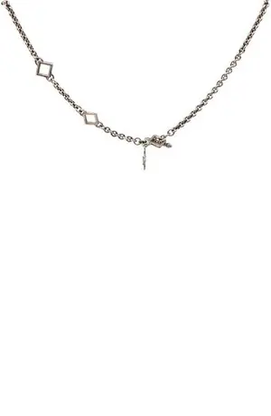 Armenta White Sapphire Station Necklace