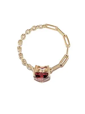 Yvonne Léon 18kt Yellow Rhodolite Heart Ring