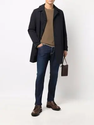 Aspesi Single-breasted Cotton-blend Coat