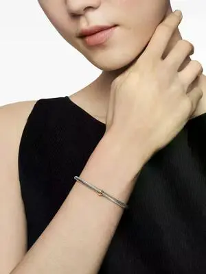 David Yurman 18kt Yellow Gold And Sterling Classic Cable Bracelet - Silver