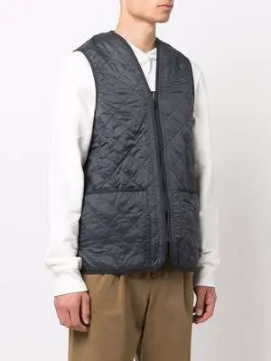 Barbour Quilted Pouch-pocket Gilet - Blue