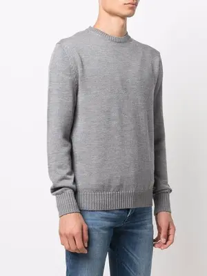 BALLANTYNE Ribbed-knit Wool Jumper - Grey