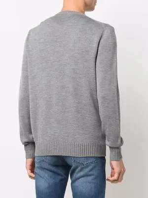 BALLANTYNE Ribbed-knit Wool Jumper - Grey