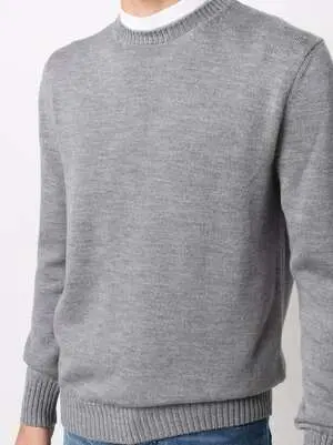 BALLANTYNE Ribbed-knit Wool Jumper - Grey