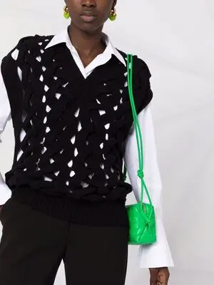 Valentino Garavani Open-knit Wool-blend Vest