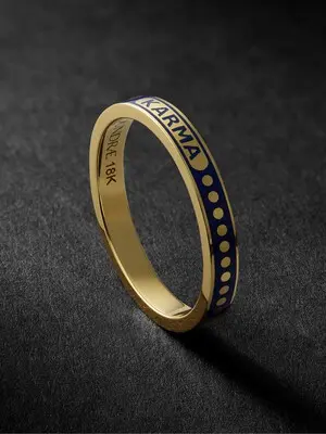 FOUNDRAE Karma 18-karat And Enamel Ring - Gold