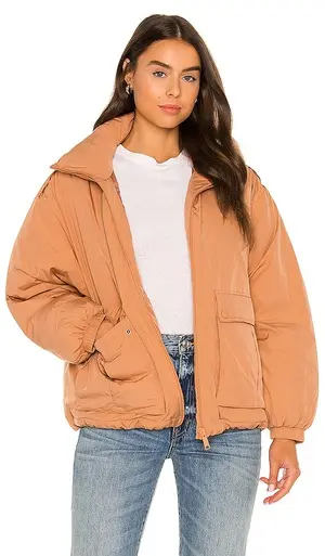 Free People Duvet Bomber In Burnt Orange