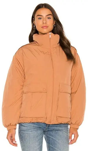 Free People Duvet Bomber In Burnt Orange