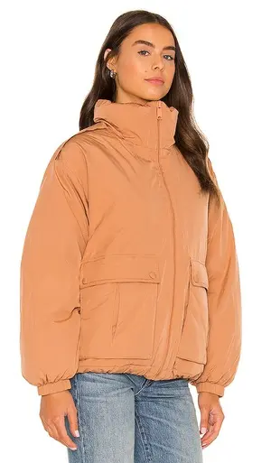 Free People Duvet Bomber In Burnt Orange