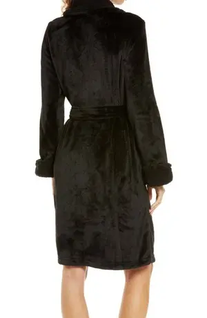 Natori Plush Fleece Robe - Black
