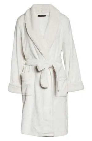 Natori Plush Fleece Robe - Bone