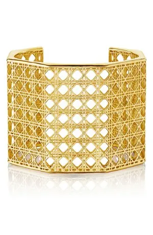 MANLUU Cane Cuff Bracelet - 18k Gold Vermeil