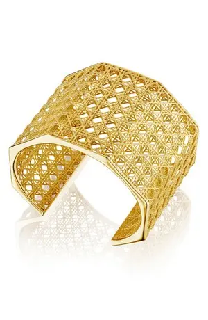 MANLUU Cane Cuff Bracelet - 18k Gold Vermeil