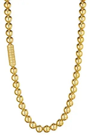 MANLUU Long Beaded Necklace - 18k Gold Vermeil