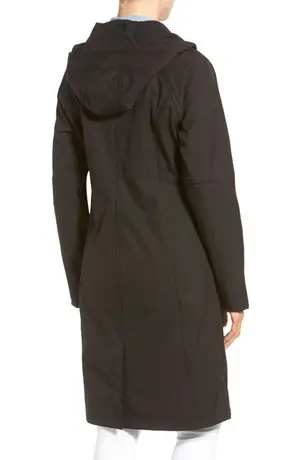 ILSE JACOBSEN Long Hooded Raincoat - Black