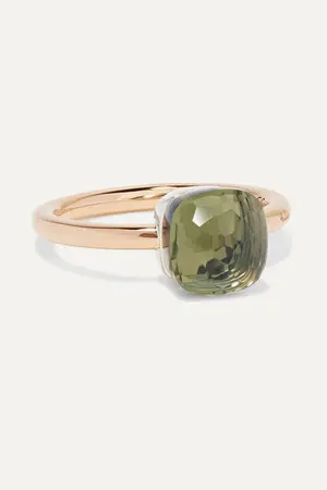 Pomellato Nudo Petit Prasiolite 18-Karat Rose Gold Ring Rose Gold