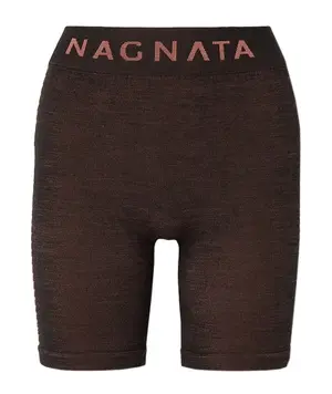 NAGNATA Net Sustain Suki Striped Merino Wool-blend Shorts