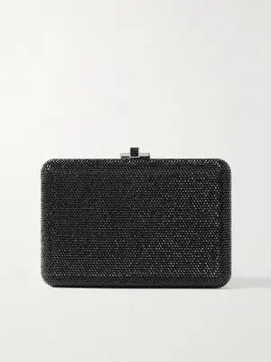 Judith Leiber Judith Leiber Couture Slim Slide Crystal Clutch Black