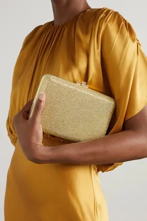 Judith Leiber Slim Slide Crystal Clutch