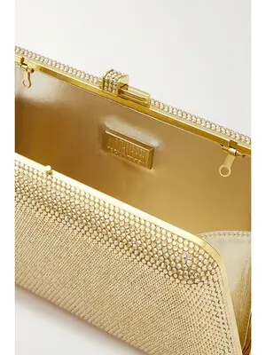 Judith Leiber Slim Slide Crystal Clutch - Gold