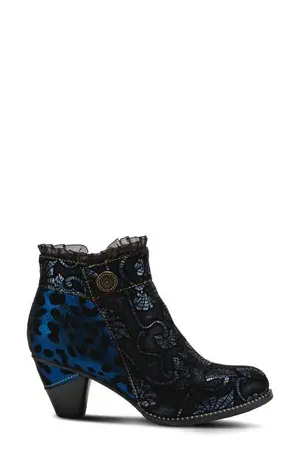 SPRING STEP SHOES Dessa Bootie - Navy Multi Suede