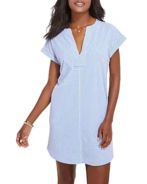 Vineyard Vines Vineyard Vines Margo Seersucker Shift Dress Seersucker- Blue