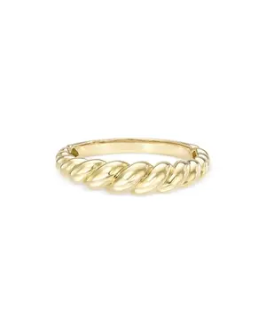 ZOE LEV 14k Yellow Gradient Twist Ring - Gold