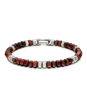 David Yurman Hex Bead Bracelet - Red/silver