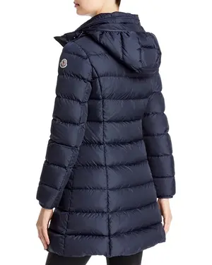 Moncler Gie Hooded Packable Down Puffer Coat - Dark Blue