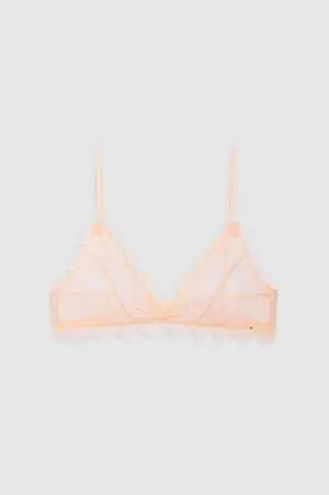ANINE BING Lace Bra With Trim - Blush