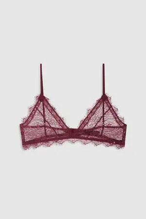 ANINE BING ANINE BING Lace Triangle Bralette Burgundy