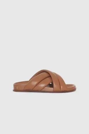 ANINE BING Lizzie Slides With Puffy Crossover Straps