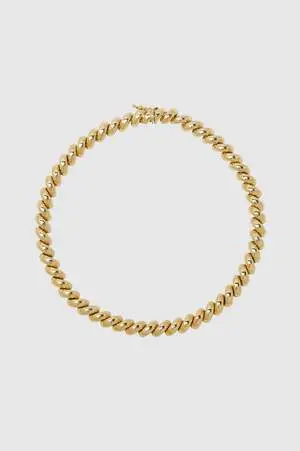 ANINE BING Spiral Link Necklace - 14k Gold