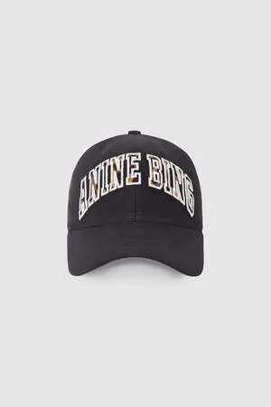 ANINE BING Cotton-twill Baseball Cap - Washed Black