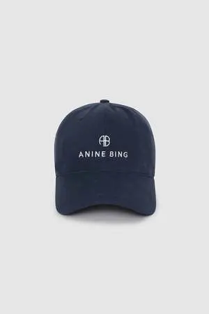 ANINE BING Jeremy Baseball Cap Washed Navy