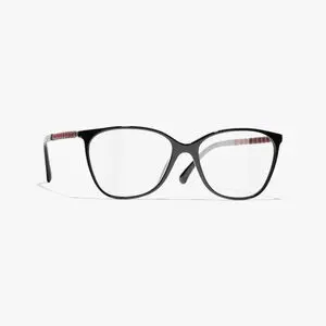 Chanel Square Eyeglasses Black & Orange
