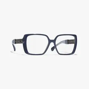 Chanel Square Eyeglasses Blue Vendome