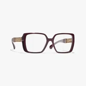 Chanel Square Eyeglasses Burgundy