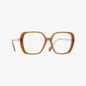 Chanel Square Eyeglasses Light Brown