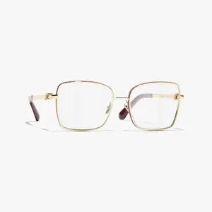 Chanel Square Eyeglasses Light Golden