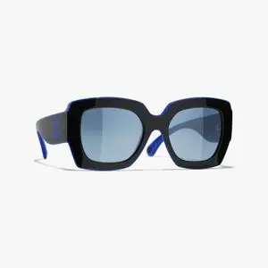 Chanel Square Sunglasses Black & Blue