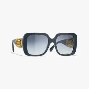 Chanel Square Sunglasses Blue & Gray