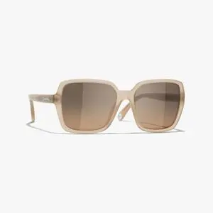 Chanel Square Sunglasses Dark Beige