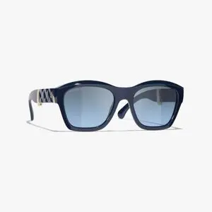 Chanel Square Sunglasses Dark Blue