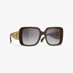 Chanel Square Sunglasses Dark Taupe