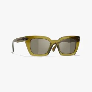 Chanel Square Sunglasses Khaki