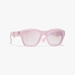 Chanel Square Sunglasses Pale Pink