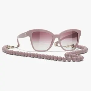 Chanel Square Sunglasses Pink & Gold